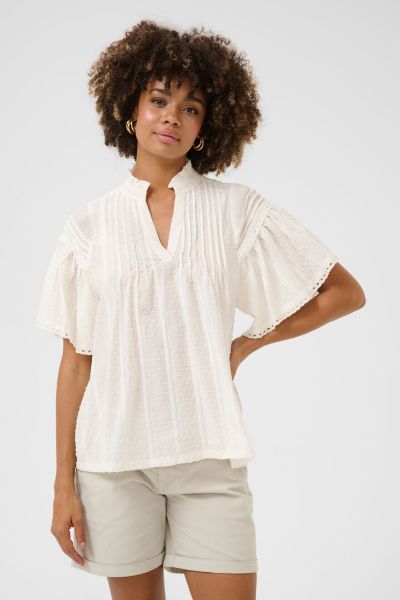 Kjøp CUAMILLA SS BLUSE - HVIT - Culture - Dame fra Donna Merita - CUAMILLA SS BLOUSE 50111711