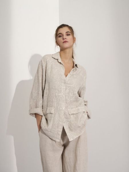 Kjøp SANDFARGET LINSKJORTE MED LANG ERM LILIDA L5240.1282 - Lind - Dame ...