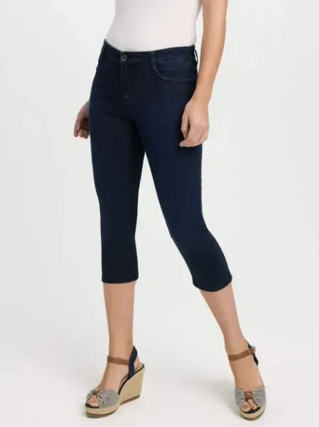 Kjøp CAPRIBUKSE - MØRK DENIM - Wonderjeans - Dame fra Emil - WK54