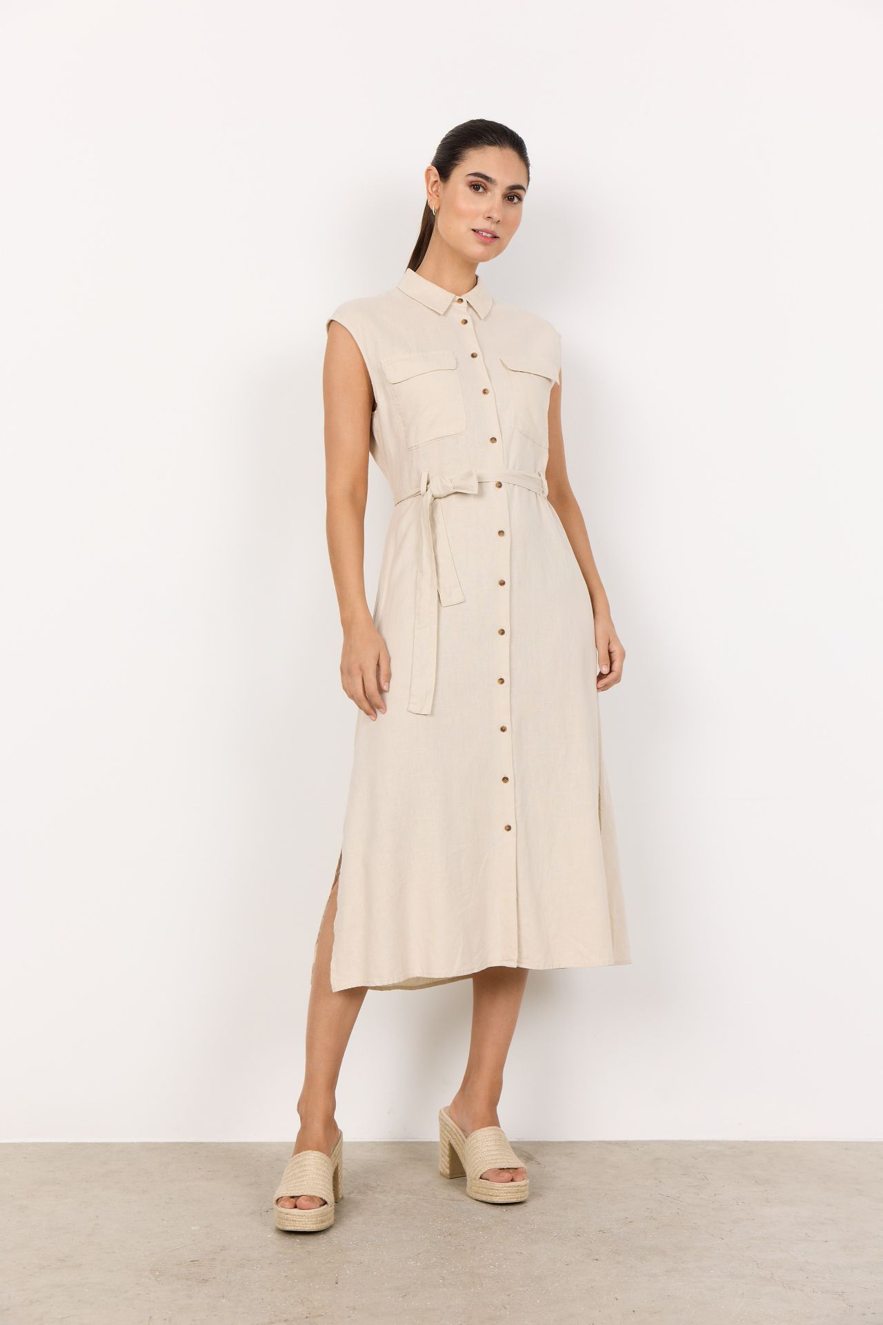 Kjøp SOYA LIN/VISK KJOLE INA - SAND - Soya Concept - Dame fra Jentene ...