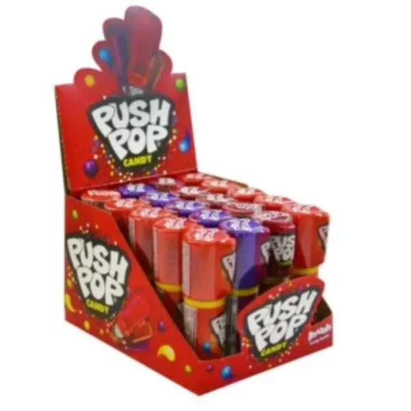 Kjøp BAZOOKA PUSH POP CANDY 15G - First Trading - Dagligvarer fra Stokmarknes Aktietrykkeri - 67307