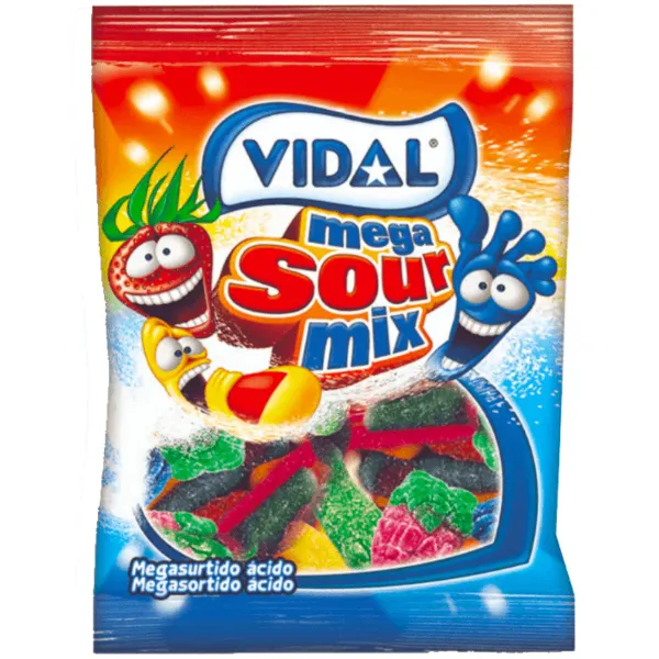Kjøp VIDAL MEGA SOUR MIX - Vidal - Dagligvarer fra FUDI - 126091