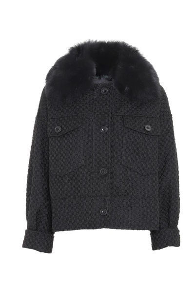 Kjøp MEOTINE- CHARLIE JACKET- BLACK BOUCLE - - Dame fra White - SS19 ...