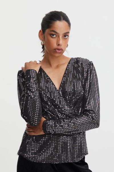 Kjøp PORTER BLUSE - SORT - Ichi - Dame fra Zecond floor AS - 20117769