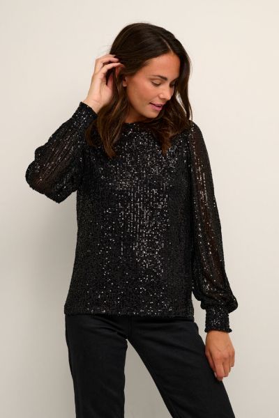 Kjøp TOPP-KASILLE-BLACK PALJETT - Kaffe - Dame fra Jentene på Kaffe ...