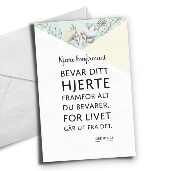 Kjøp KONFIRMASJONSKORT, BEVAR DITT HJERTE - Happy Star - Interiør fra ...