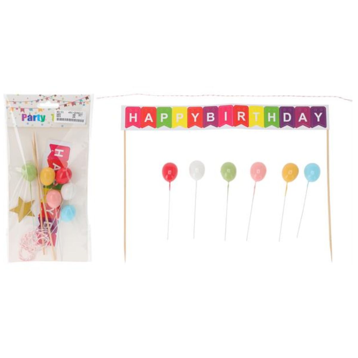 Kjøp Kaketopp Happy Birthday flagg stjerne ballong 20stk ...