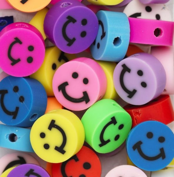 Kjøp SMILEY-PERLER AV LEIRE - Panduro - Hobby fra Trendhuset - 804689