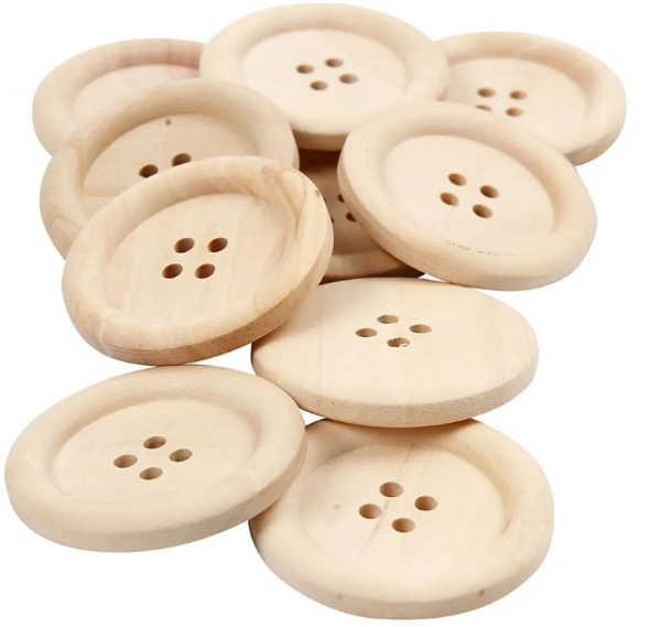 Kjøp TREKNAPPER 35MM 4 HULL 10 STK - Creativ Company - Hobby fra Trendhuset - 56687