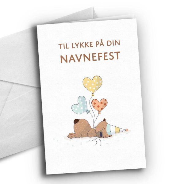 Kjøp kort - navnefest - Present Time - Interiør fra Lykkehjørnet