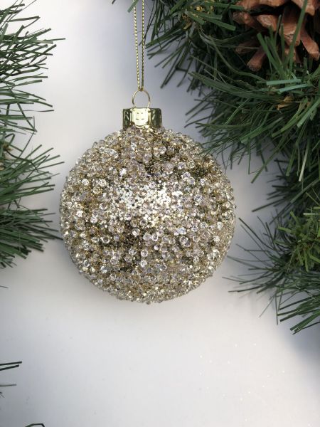 Kjøp JULEKULE GULL MED ISKULER - REShome - Interiør fra Frøken Ranum ...