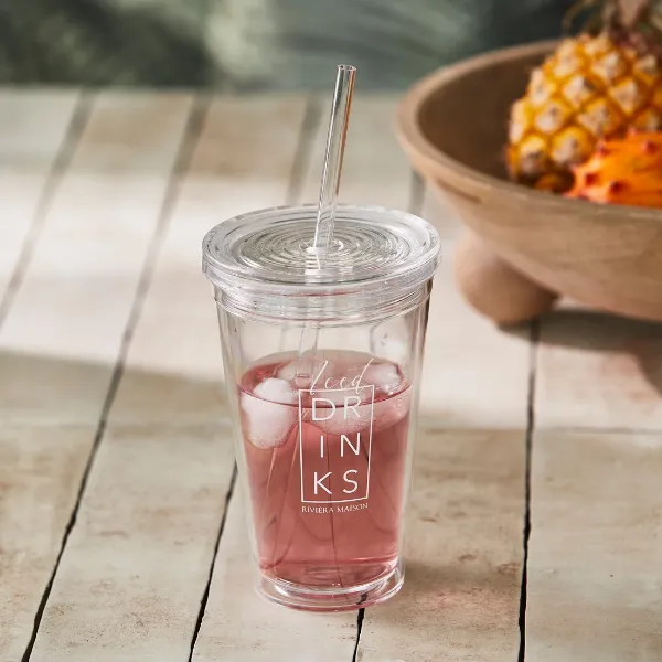 Kjøp ICED DRINKS TO GO CUP & STRAW - Riviera Maison - Interiør fra ...